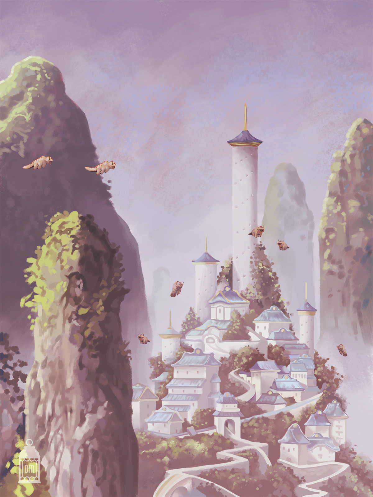 Southern-Air-Temple-Digital-Painting-by-Dominique-Mook-Arts | Dominique ...